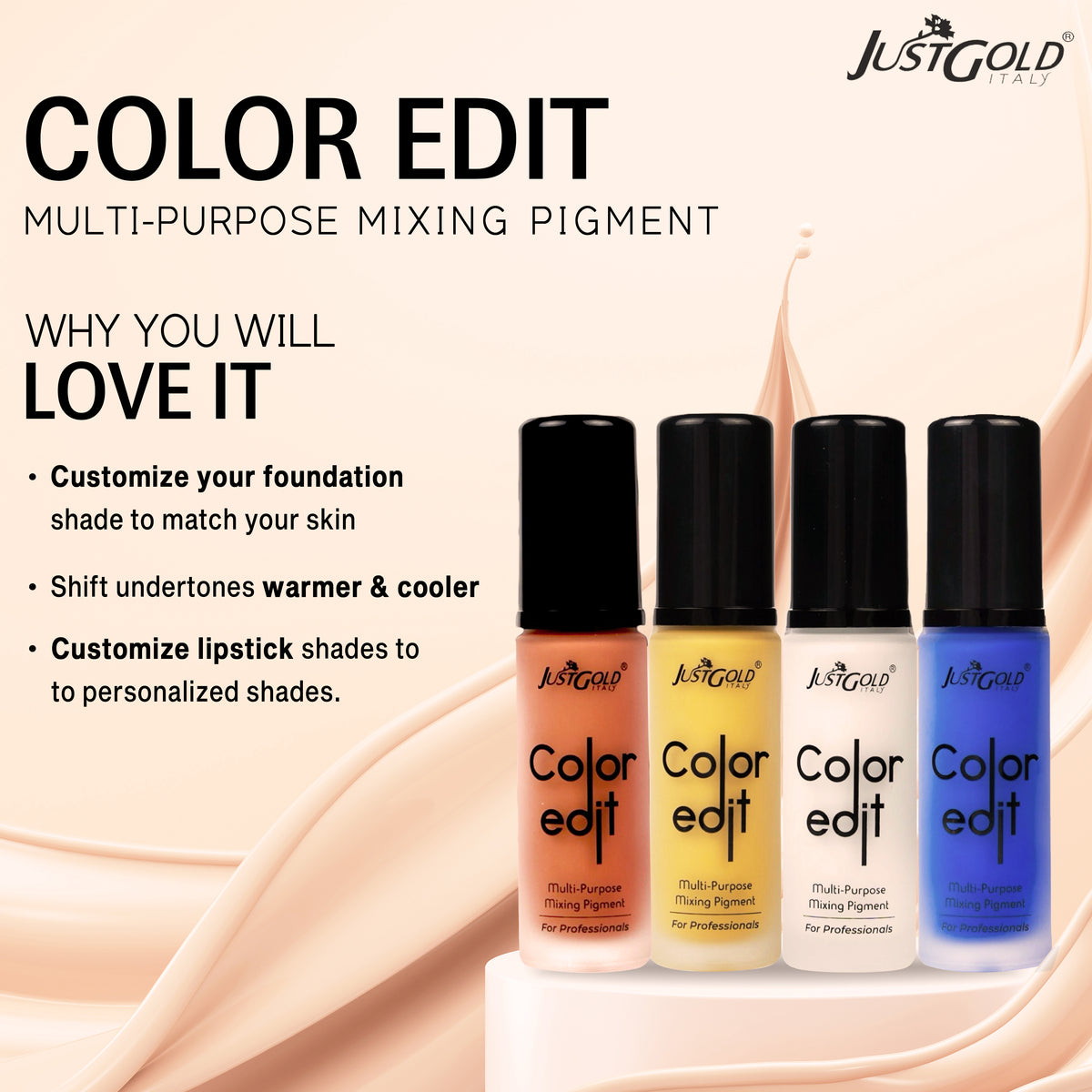 JUSTGOLD COLOR EDIT MIXING PIGMENT – Makeup Empire
